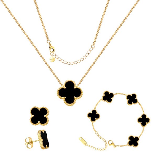Lucky Clover | Jewelry | Lucky Clover Sets 8k Gold Plated Lucky Clover ...